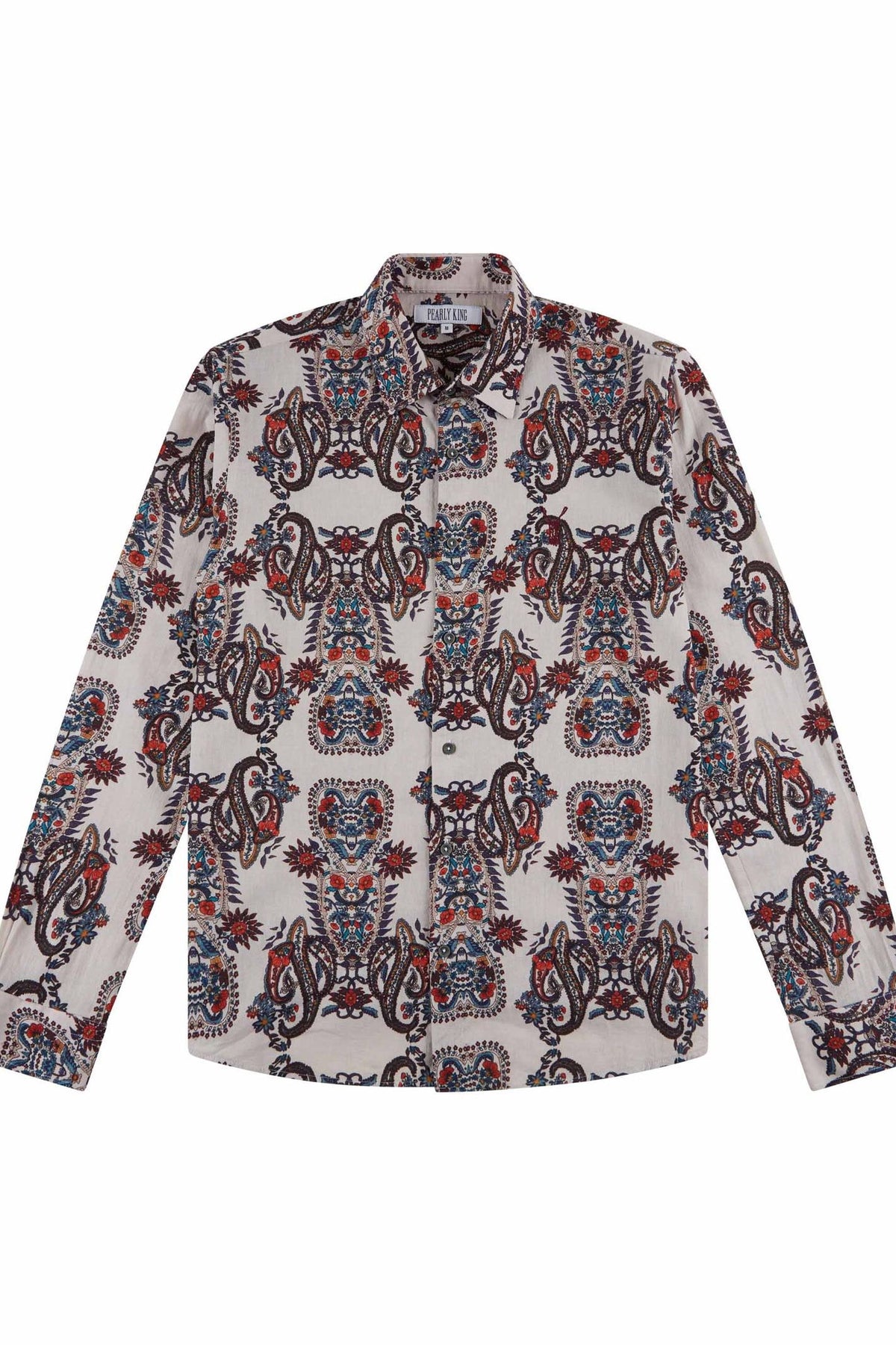 Alpine Long Sleeve Shirt | Navy Rust | Shop Mens at Wallace and Gibbs